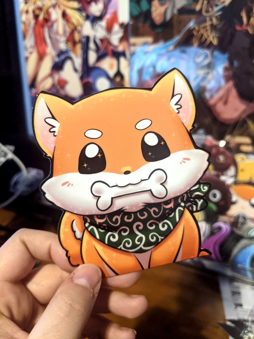 Shiba Inu Dog Anime Vinyl Sticker Decal Laptop Waterproof - Etsy