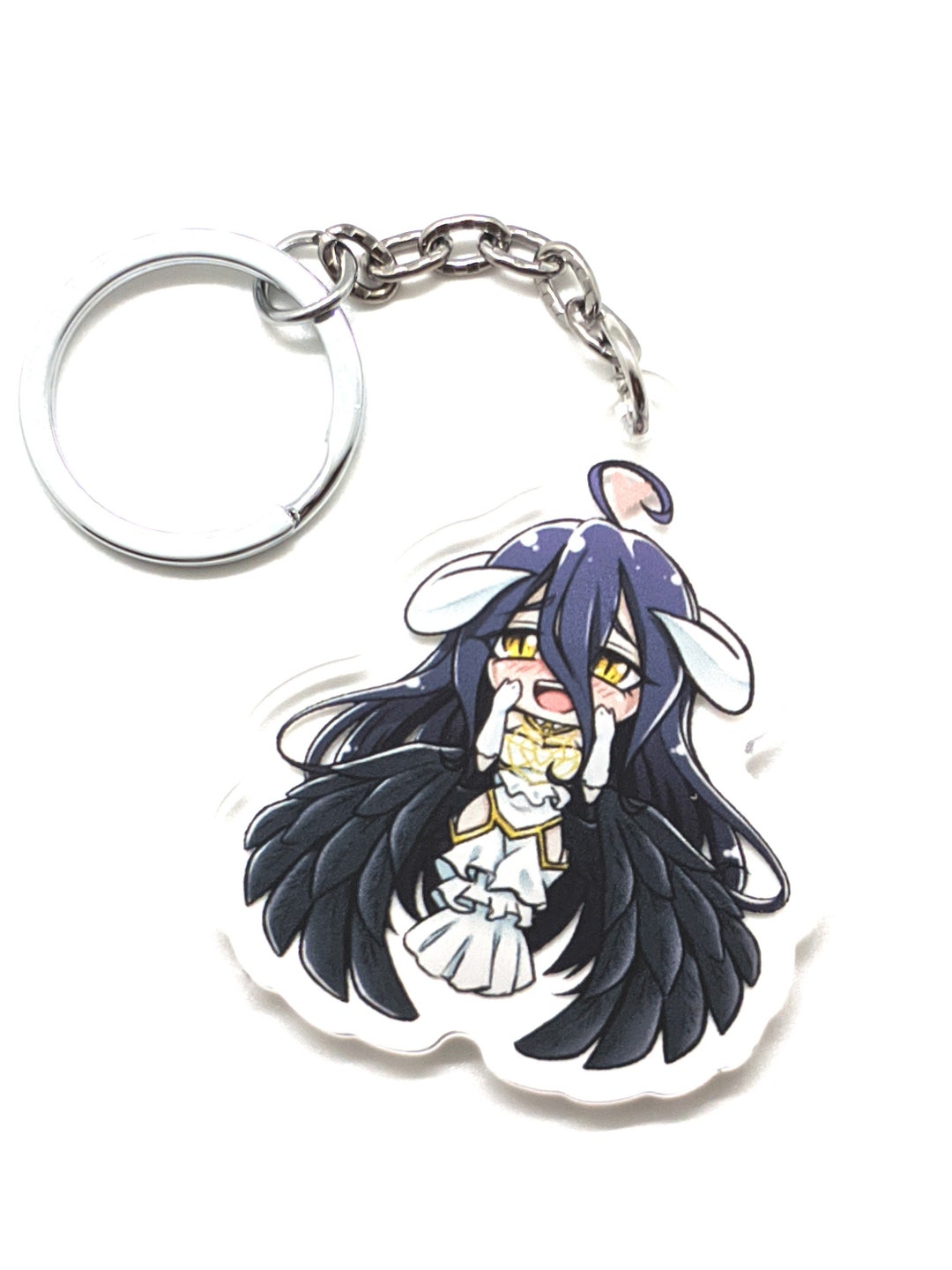 Albedo Overlord Anime Keychain - Etsy