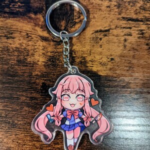 Yuno Gasai Yandere Anime Acrylic Keychain - Etsy