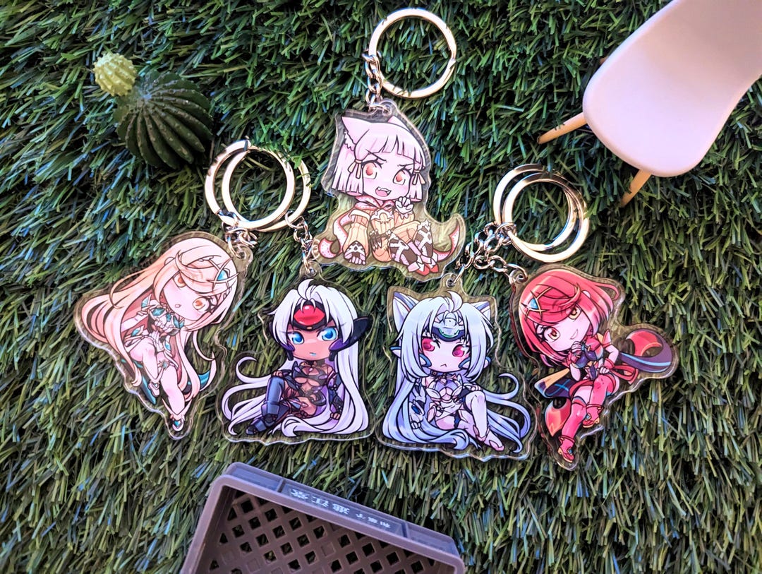 Xenoblade Girls Pyra Mythra Nia Kosmos Telos Keychains - Etsy