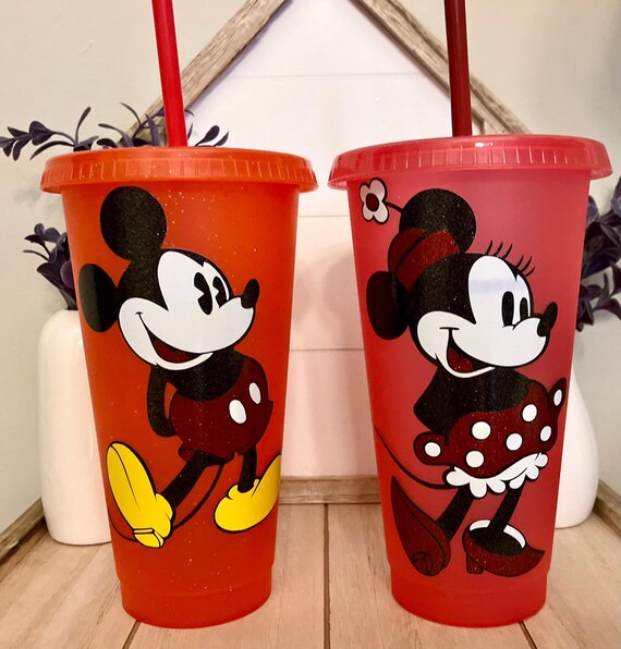Retro Mickey and Minnie Cold Cup 24 Oz - Etsy
