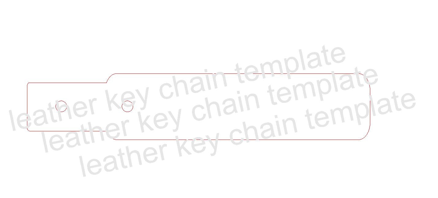 Leather Keychain Template for Laser Cutting - Etsy