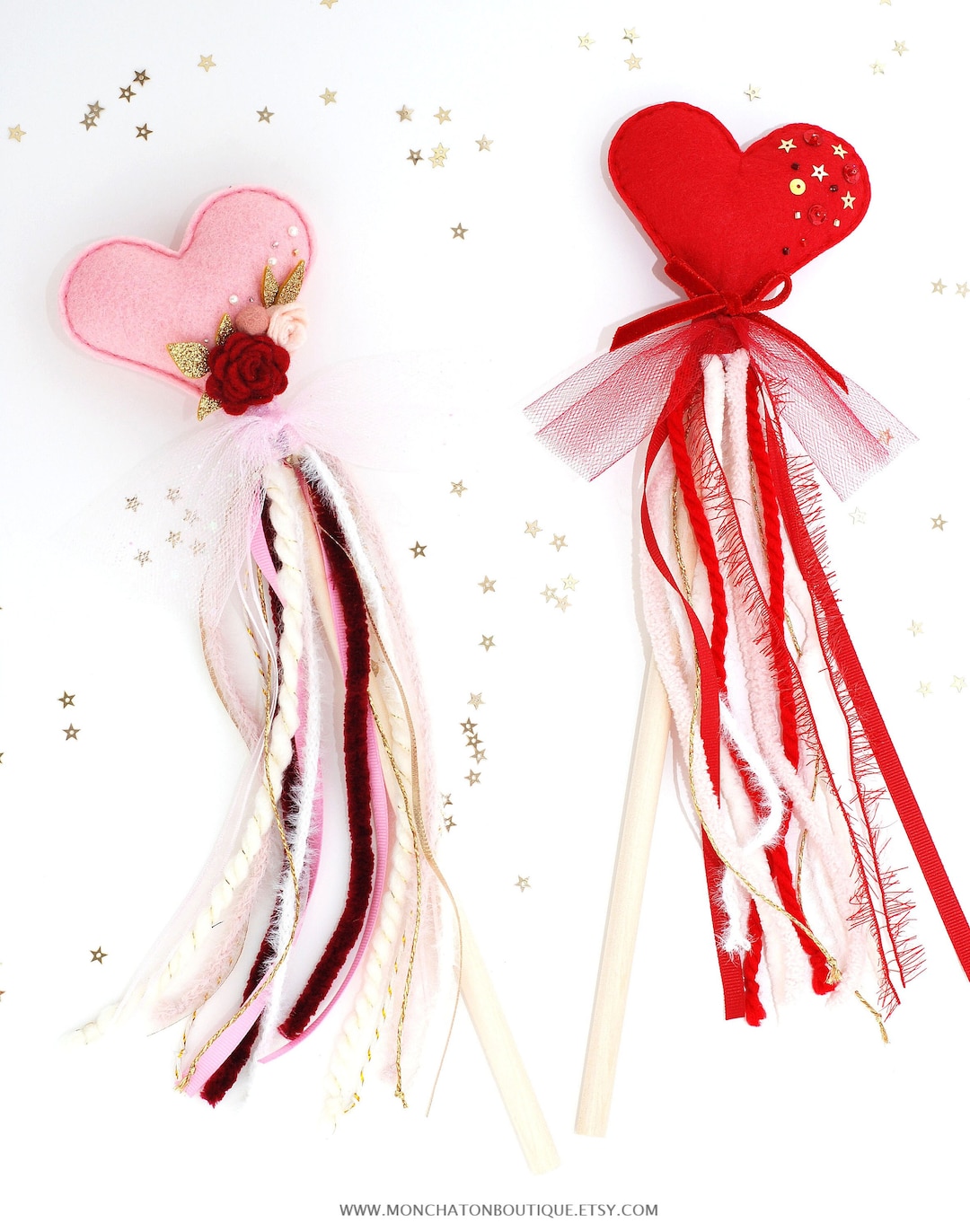 Heart Felt Wand, Valentine Wand, Valentine's Day Decor, Magic Heart ...