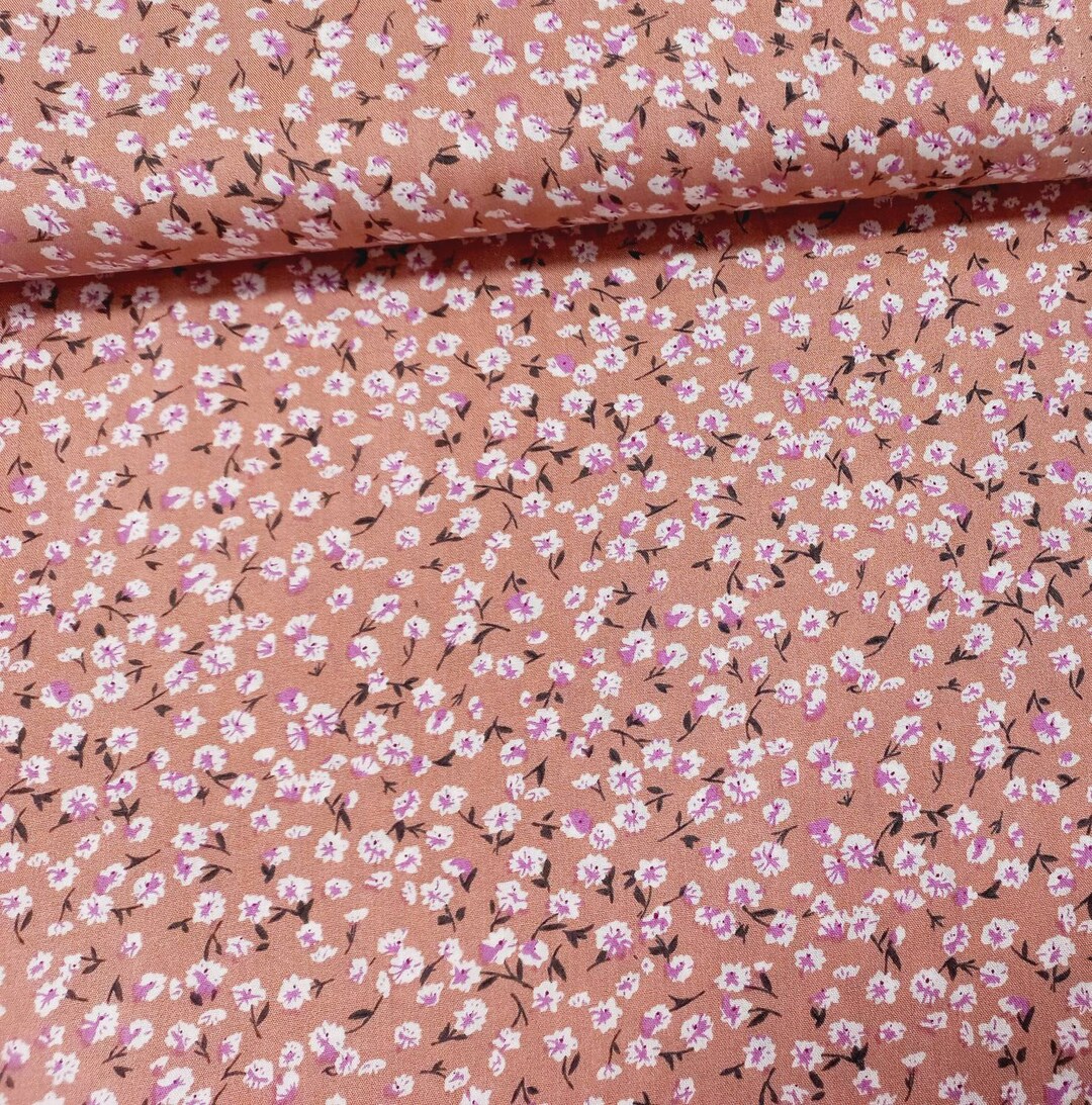 Viskose Millefleurs rosé, leichter Blusenstoff - Etsy.de