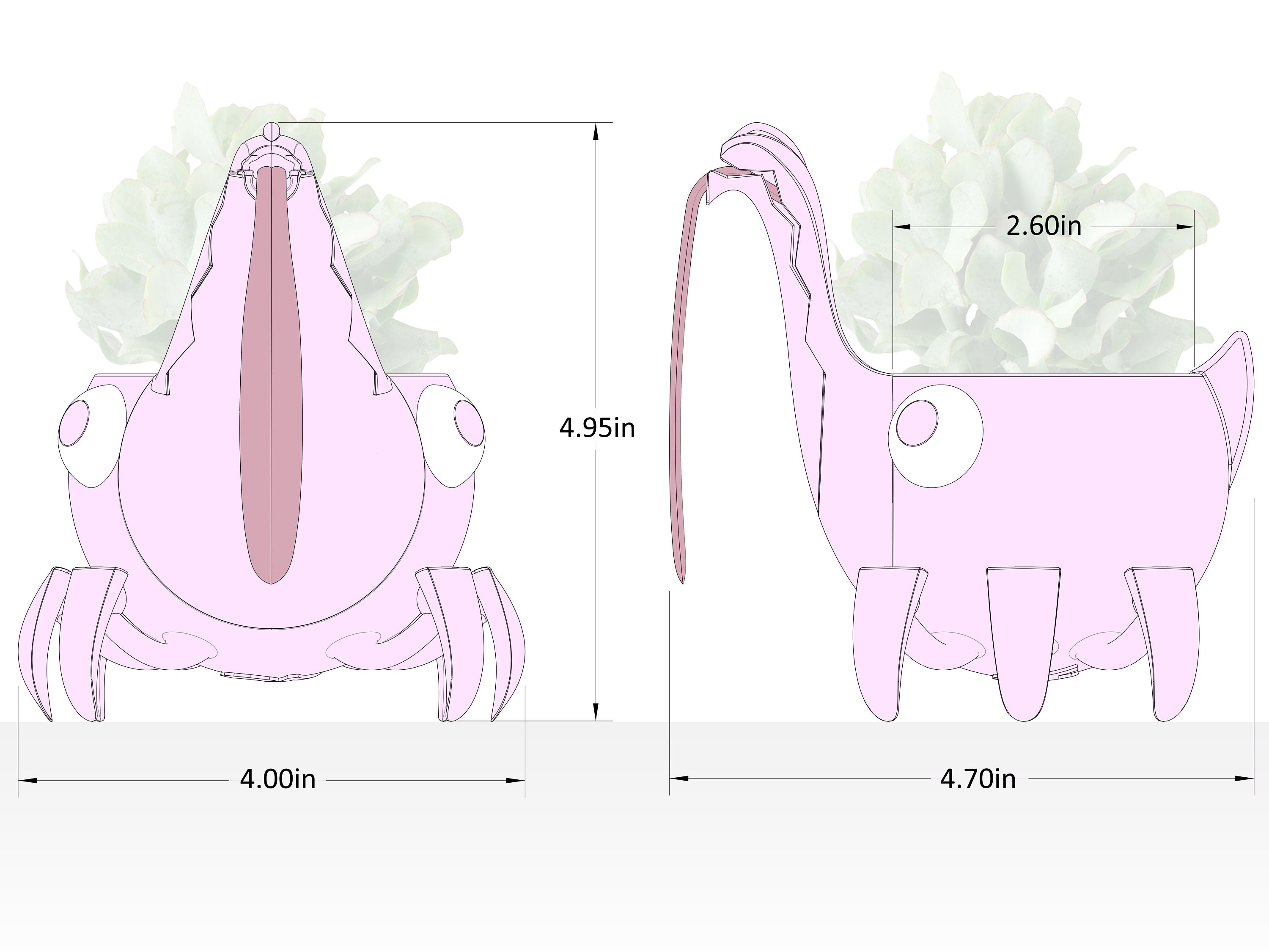 Monster Pots, Jeffery - 3D Printed Planter - Etsy