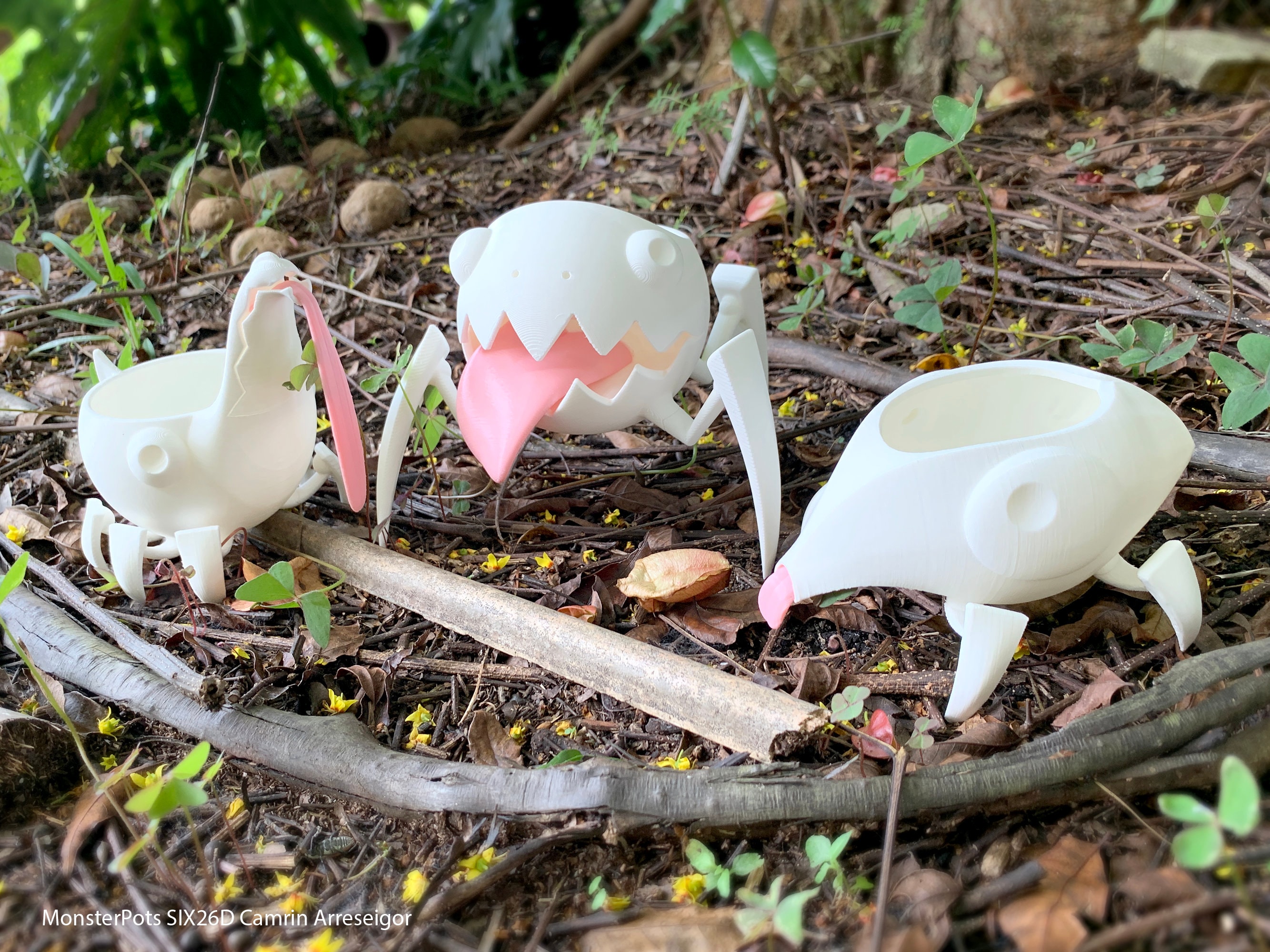 Monster Pots, Paint Your Own - 3D Printed Planter - Etsy