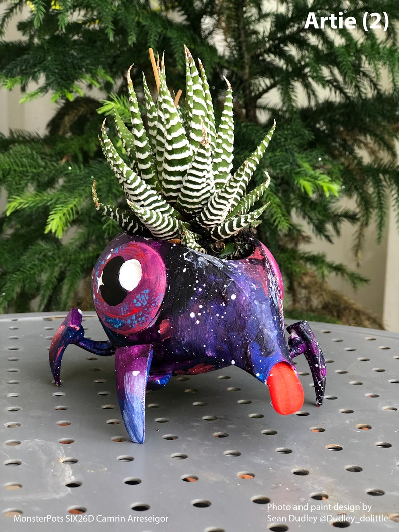 Monster Pots, Paint Your Own - 3D Printed Planter - Etsy