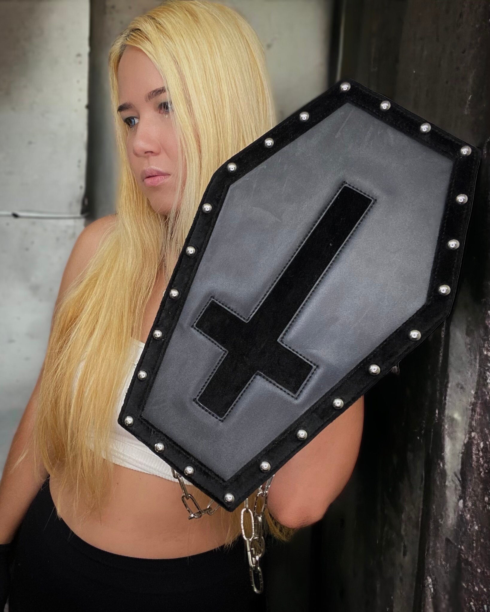 CUSTOM Coffin Inverted Cross Chain Backpack Goth Vampire Rave - Etsy