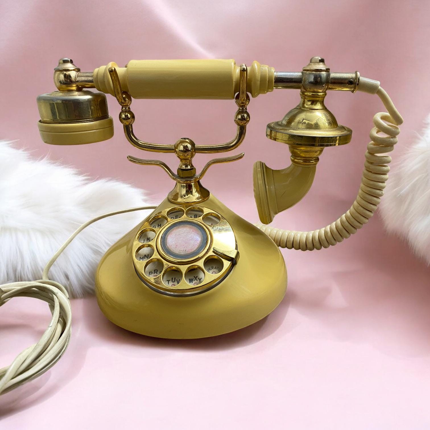 Vintage 70s French Rotary Telephone Sweet Talk Coquette Dollie ...