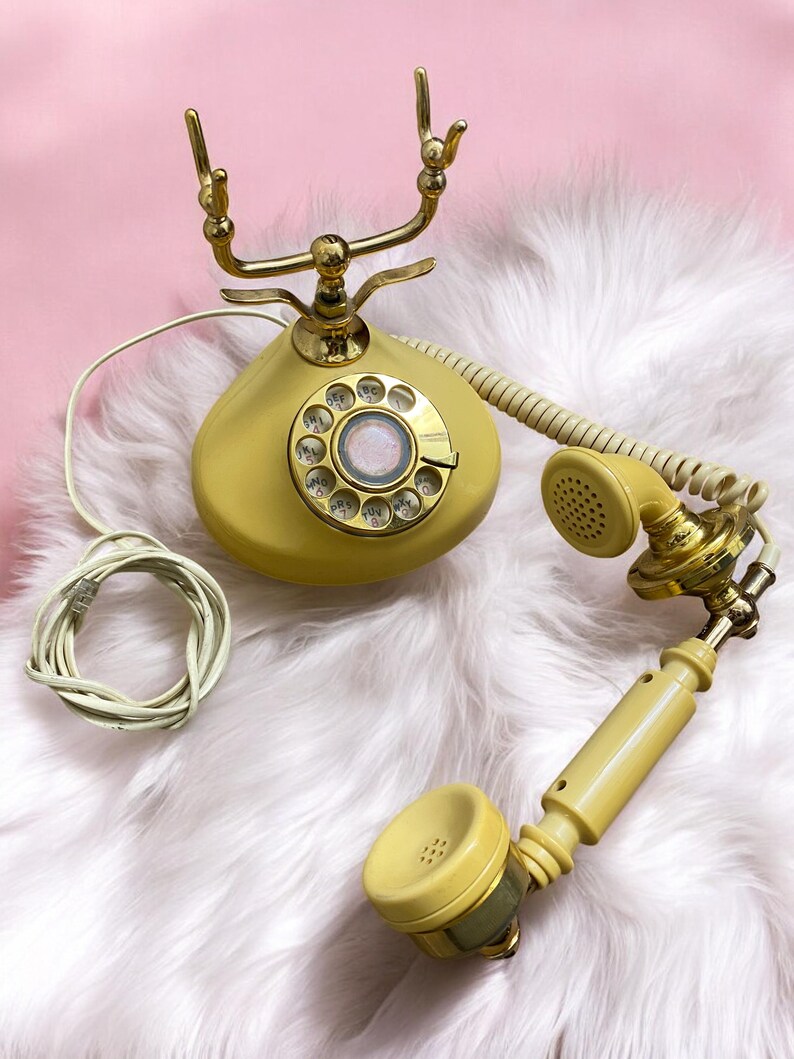 Vintage 70s French Rotary Telephone Sweet Talk Coquette Dollie ...