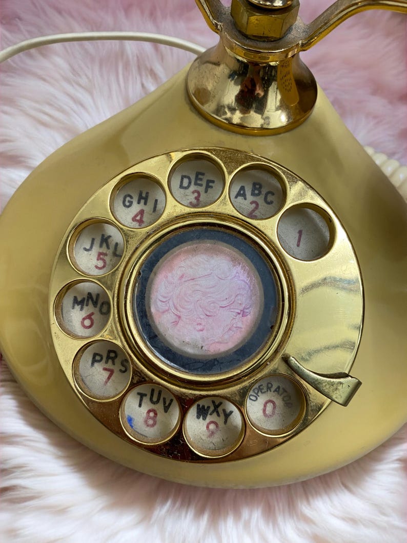 Vintage 70s French Rotary Telephone Sweet Talk Coquette Dollie ...