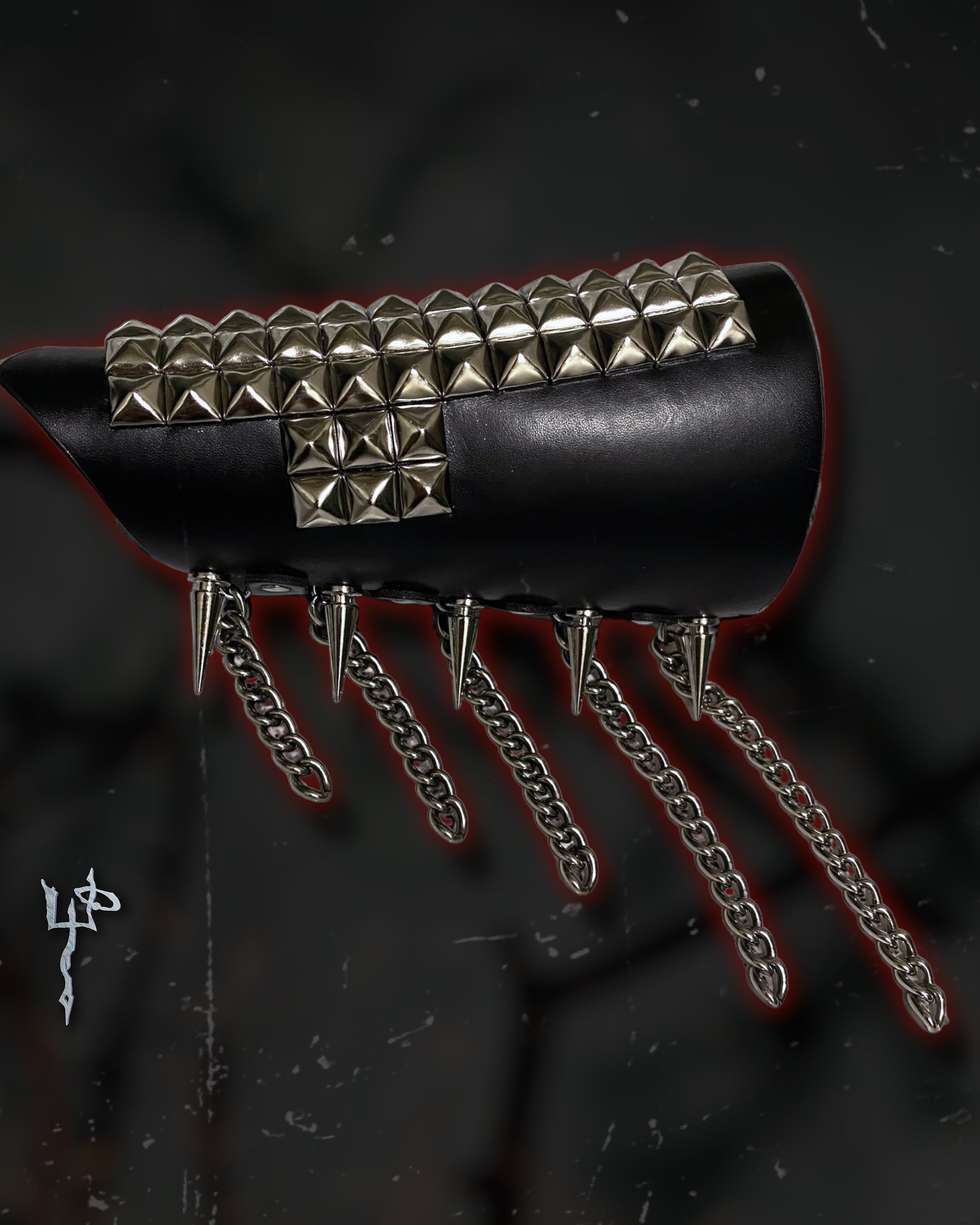 Cross of Damnation Custom Gauntlet Bracer Armor Goth Metal Cuff Punk ...