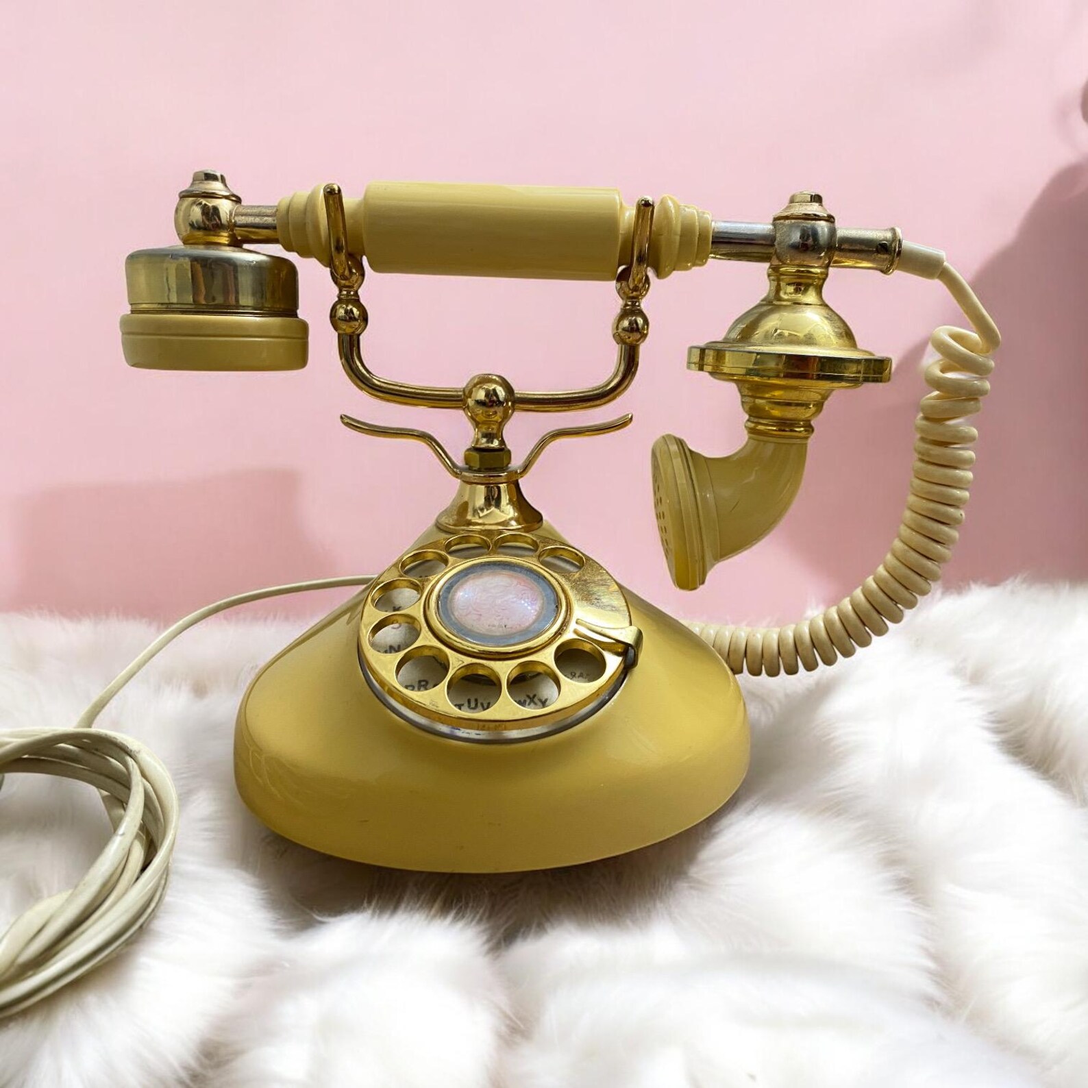 Vintage 70s French Rotary Telephone Sweet Talk Coquette Dollie ...