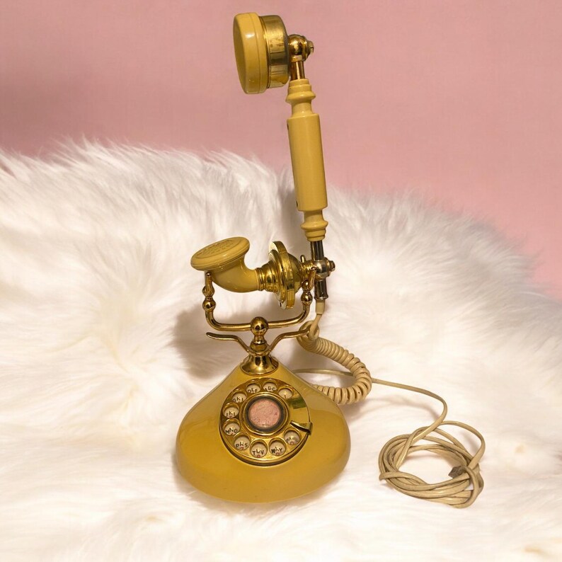 Vintage 70s French Rotary Telephone Sweet Talk Coquette Dollie ...