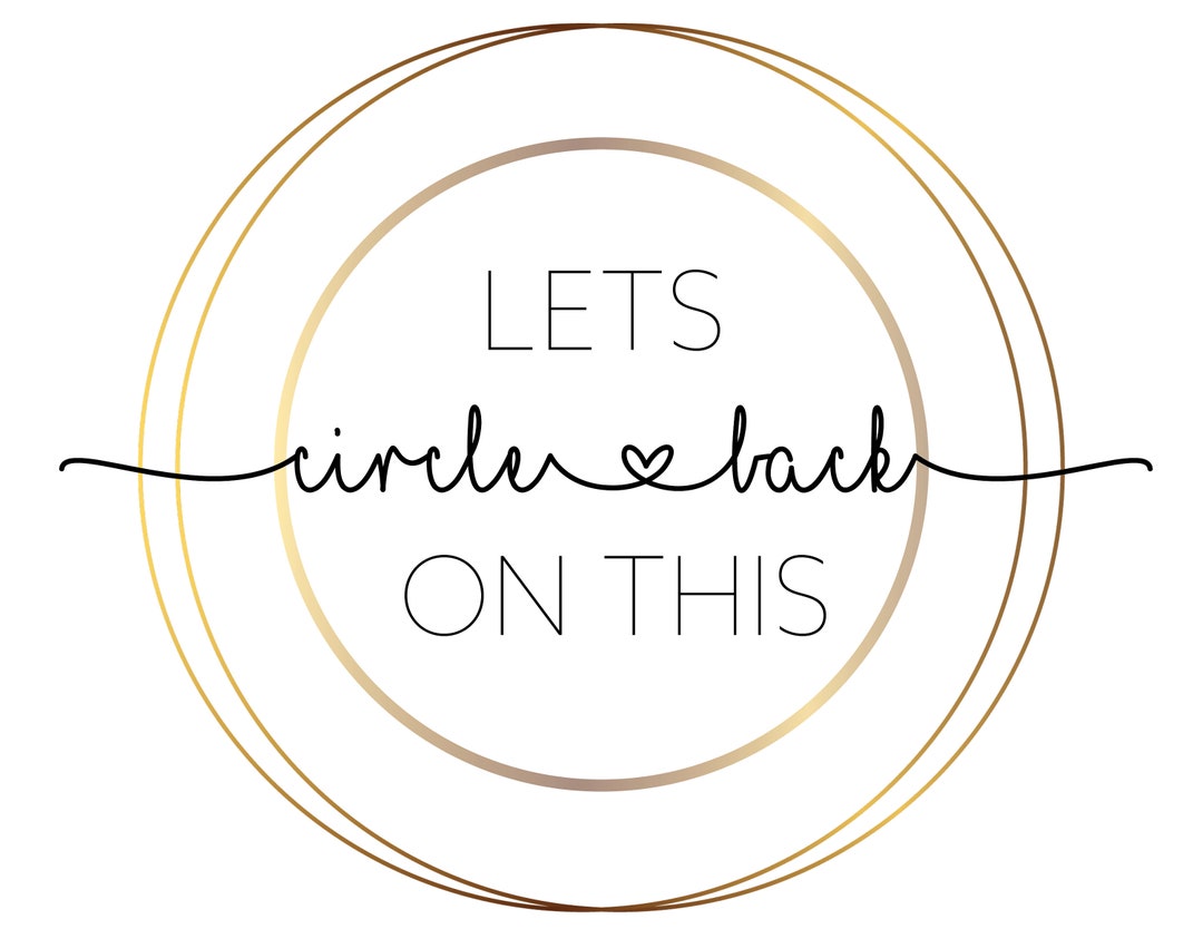 Printable Download: Lets Circle Back on This - Etsy