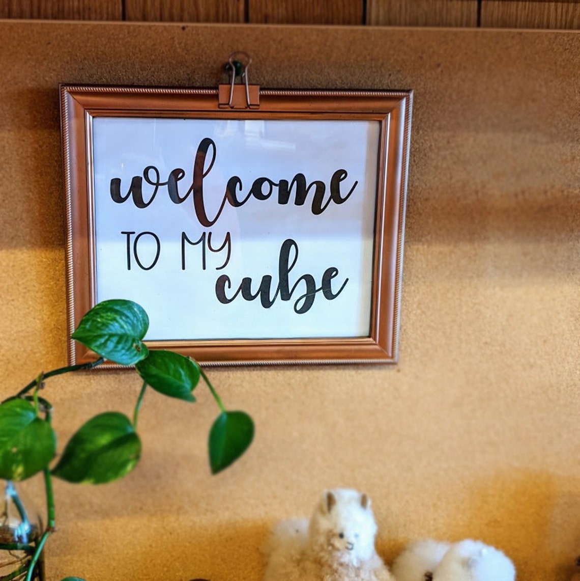 Printable Download: Welcome to My Cube - Etsy