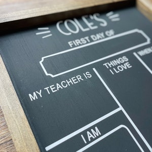 Back to School Chalkboard Sign, First Day of School Chalkboard ...