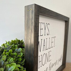 Keys, Wallet, Phone, Come Home Safe Wood Sign, Checklist Sign, Phone ...