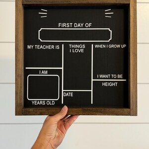 Back to School Chalkboard Sign, First Day of School Chalkboard ...