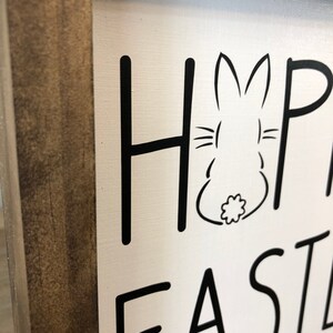 Happy Easter Sign | Hoppy Easter | Farmhouse Decor | Rustic Decor ...