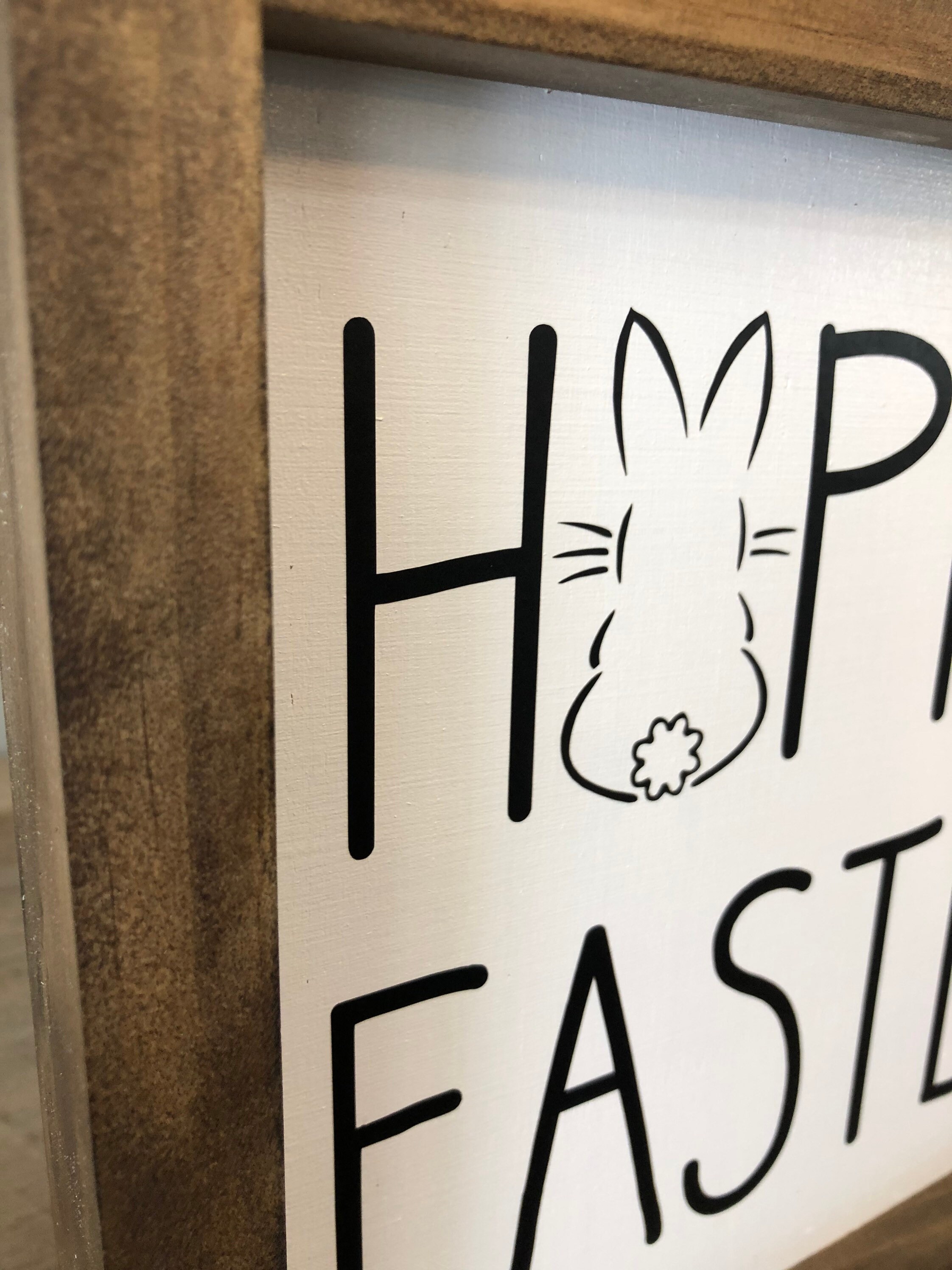 Happy Easter Sign Hoppy Easter Farmhouse Decor Rustic | Etsy