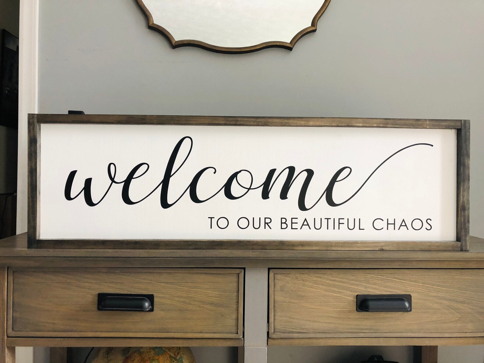 Welcome to Our Beautiful Chaos Sign Entryway Sign Welcome - Etsy