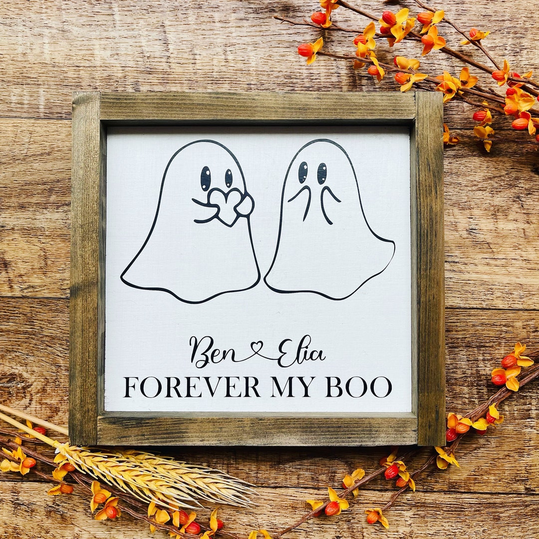 Forever My Boo Sign, Halloween Decor, Couples Sign, Personalized ...