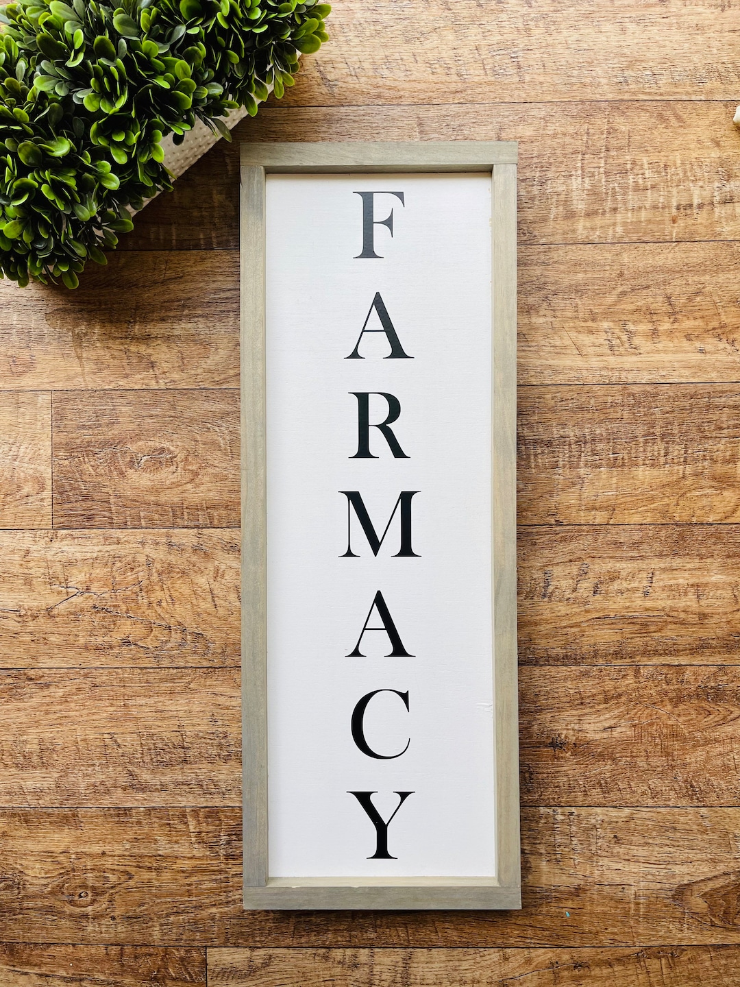 Farmacy Wood Sign, Minimalist, Healthy Living, Kitchen Décor, Farmhouse ...