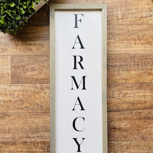Farmacy Wood Sign, Minimalist, Healthy Living, Kitchen Décor, Farmhouse ...