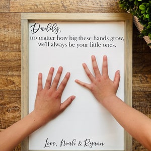Dad, Father’s Day Gift, Father’s Day Wooden Sign, DIY Handprint Sign ...