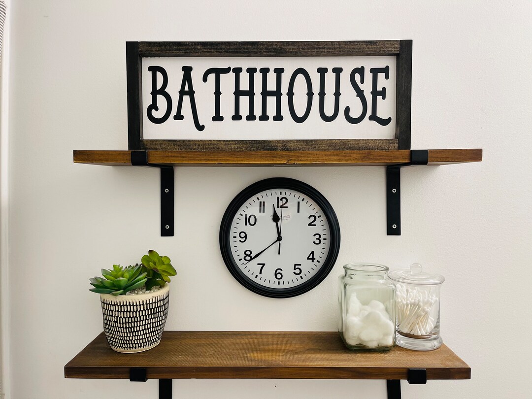 Bathhouse Wood Sign, Western Decor, Western Bathroom Sign, Western Home ...