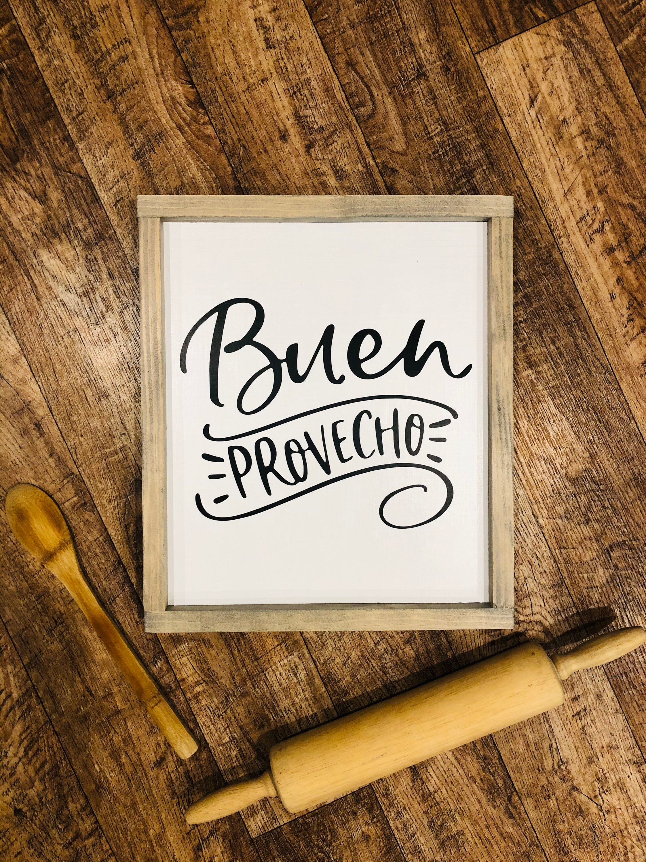 Buen Provecho Wood Sign Kitchen Decor Kitchen Sign | Etsy