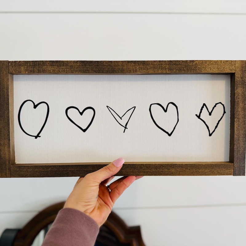Kids Drawn Heart Sign - Etsy