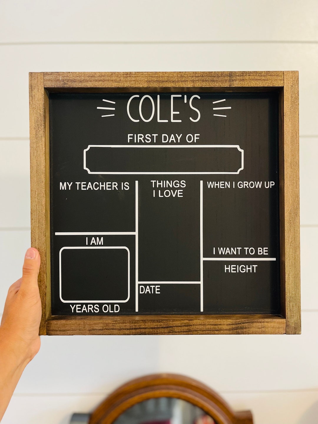 Back to School Chalkboard Sign, First Day of School Chalkboard ...