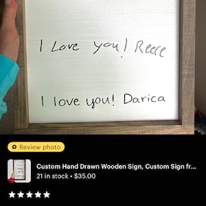 Framed I Love You Sign Kids I Love You Mothers Day Handwritten I Love ...