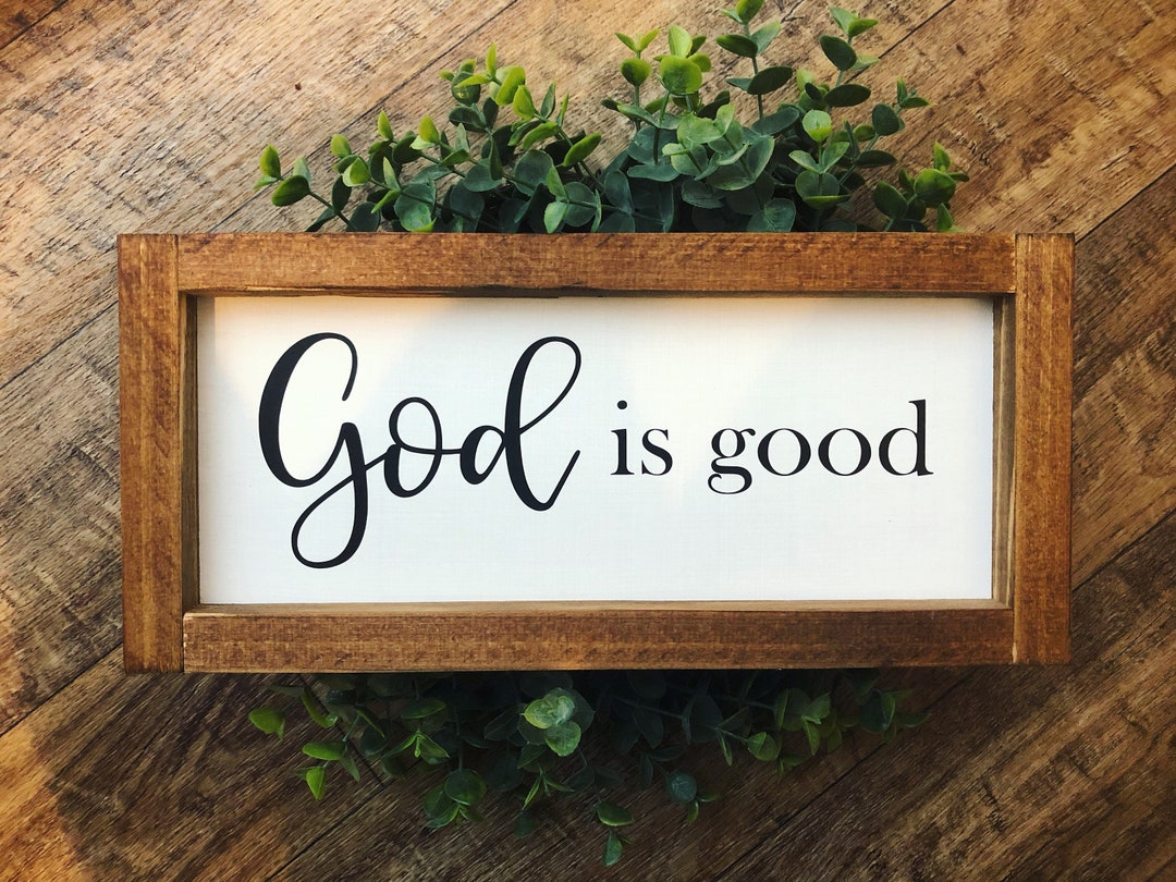 God is Good Framed Wood Sign, Home Decor, Farmhouse Decor, Rustic Decor ...