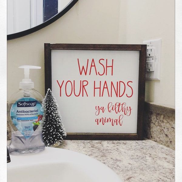 Wash Your Hands Ya Filthy Animal Christmas - Etsy