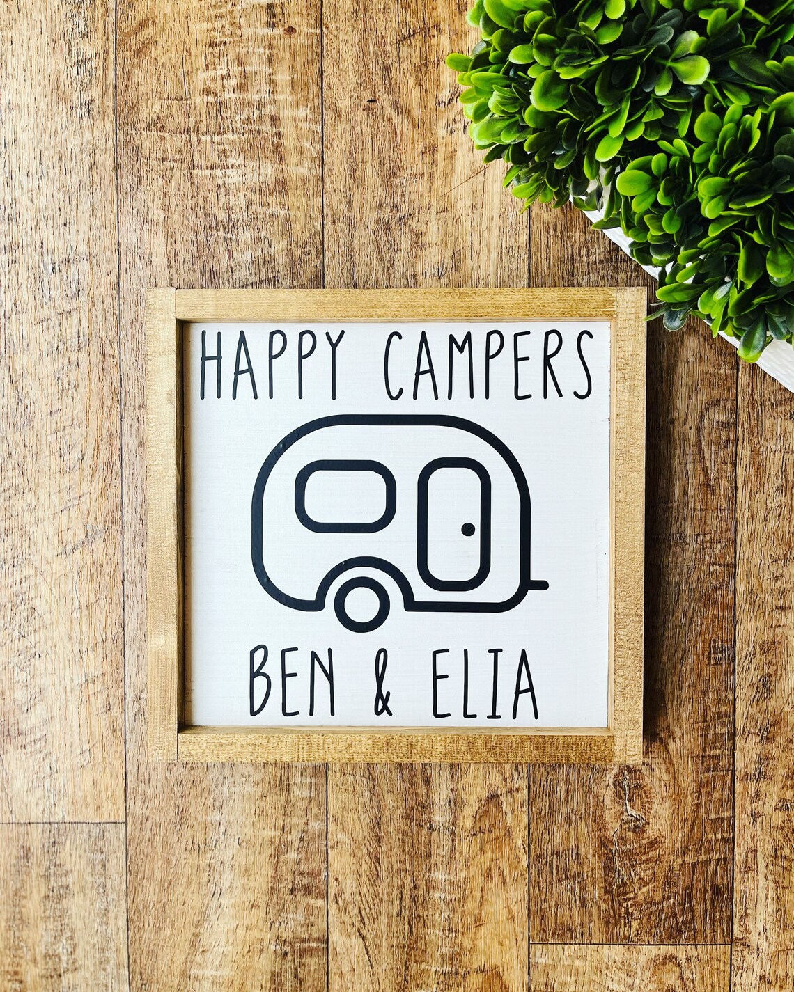 Happy Campers Sign Camper Decor Farmhouse Camper Sign RV - Etsy