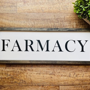 Farmacy Wood Sign, Minimalist, Healthy Living, Kitchen Décor, Farmhouse ...