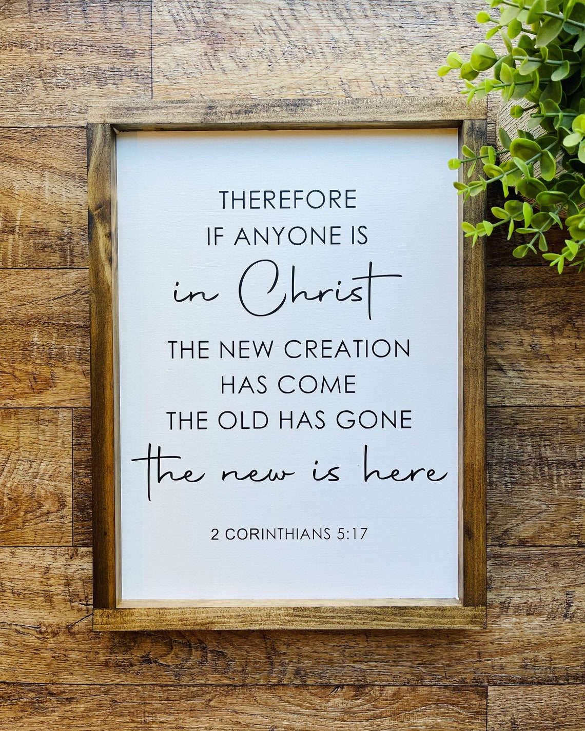 2 Corinthians 5:17 | the New Creation Bible Verse Sign | Wall Scripture ...