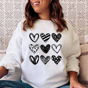 Nine Hearts Valentine Digital Download, Valentines Day SVG PNG ...