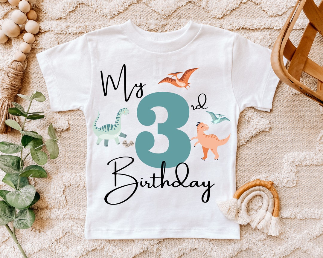 My Third Birthday SVG PNG, 3rd Dinosaur Birthday SVG, Dinosaur Birthday ...