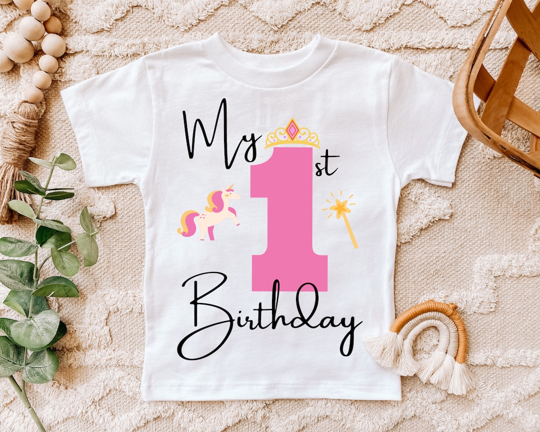 My First Birthday SVG PNG, 1st Birthday Baby Girl SVG, Unicorn Birthday ...