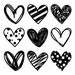 Nine Hearts Valentine Digital Download, Valentines Day SVG PNG ...