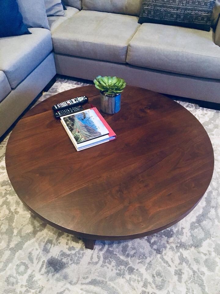 Solid Walnut Handmade Modern Coffee Table | Etsy