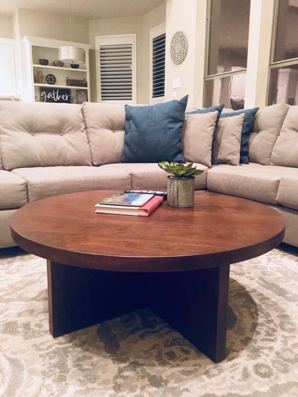 Solid Walnut Handmade Modern Coffee Table | Etsy