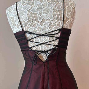 Vintage 90s Gothic Vampy Whimsigoth Red Burgendy Overlay Morgan & Co ...