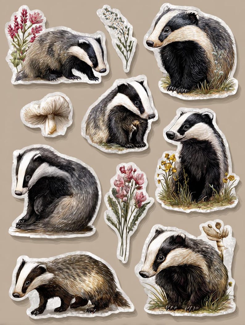 Woodland Creatures and Bird Stickers (bundle of 25) - Etsy