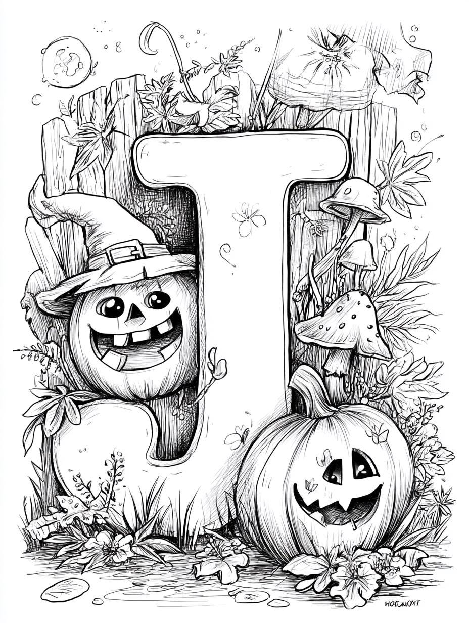 Autumn-themed Coloring Alphabet A-Z - Etsy
