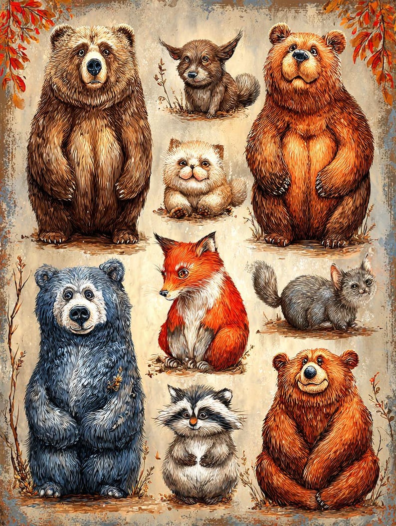 Woodland Creatures and Bird Stickers (bundle of 25) - Etsy